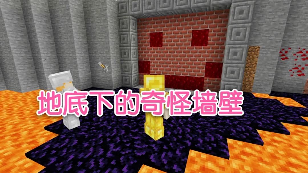 我的世界:大峡谷大冒险,地底有一面奇怪的墙,会有什么吗