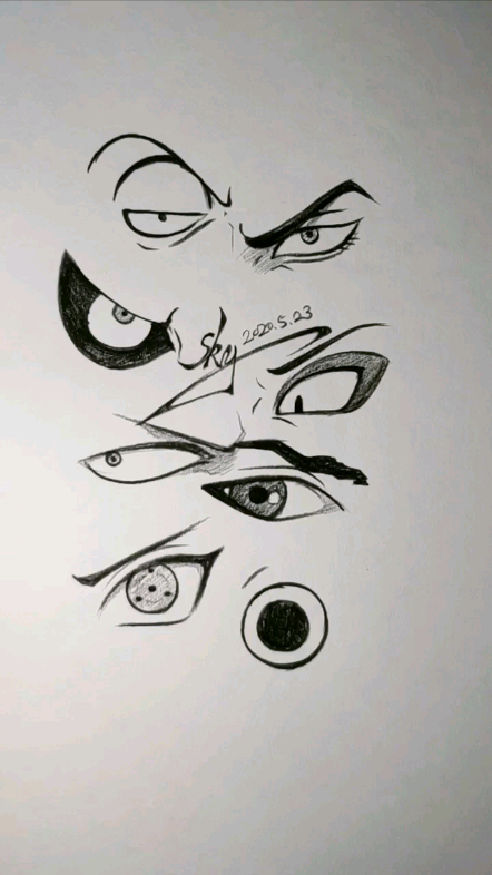 手绘动漫人物眼睛#手绘##绘画##火影忍