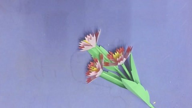 手工剪纸教程,立体纸花的制作方法,不仅简单还非常漂亮