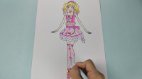 手绘偶像活动之可爱的虹野梦简笔画