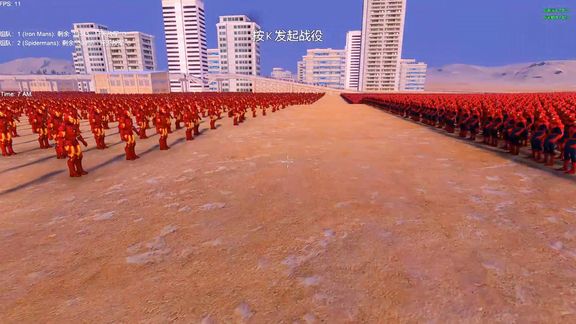 史诗战争模拟器:20000个钢铁侠挑战30000个蜘蛛侠,谁能胜利?