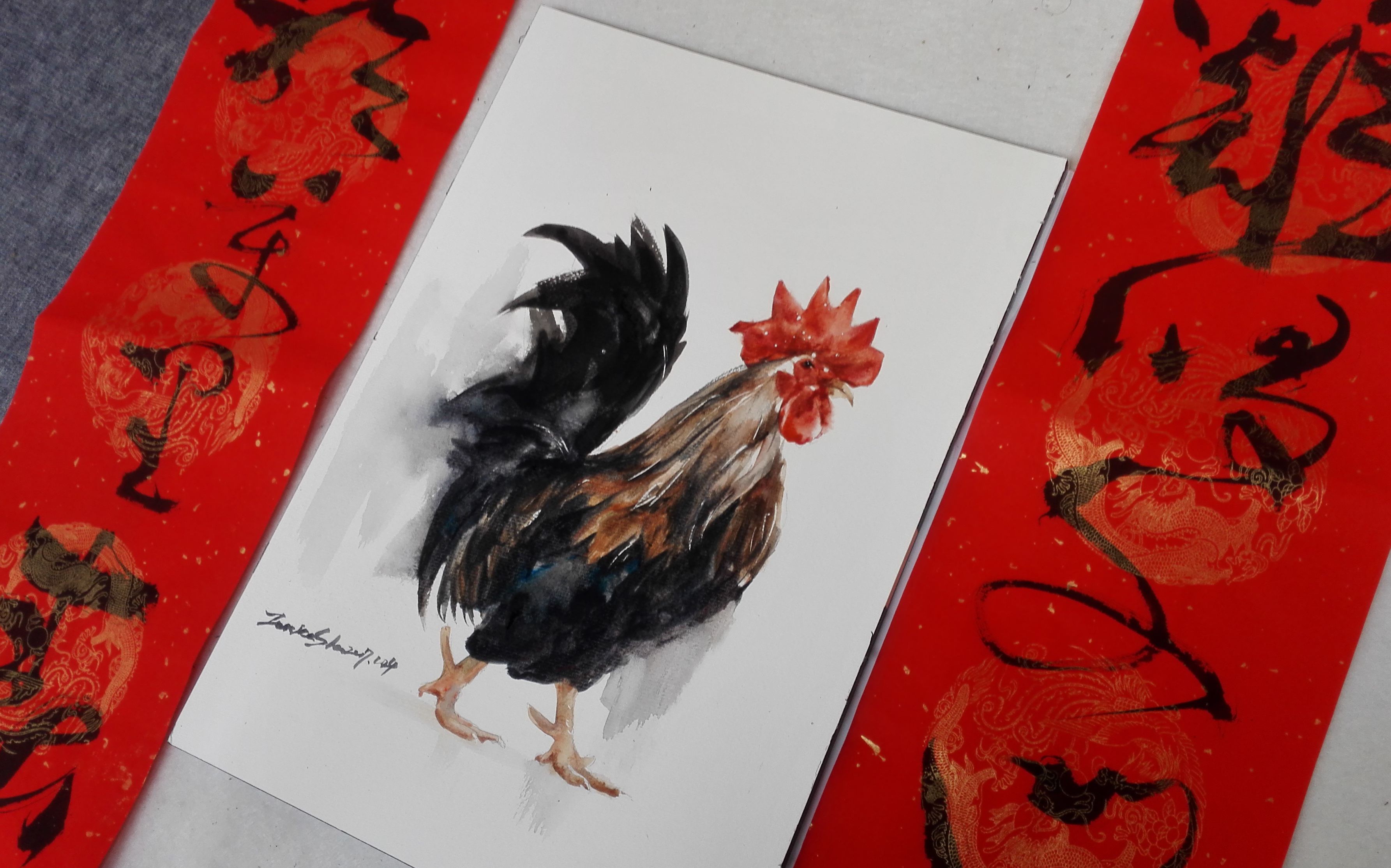 【水彩教程】鸡年来画鸡!(说鸡不说吧,文明你我他:D)