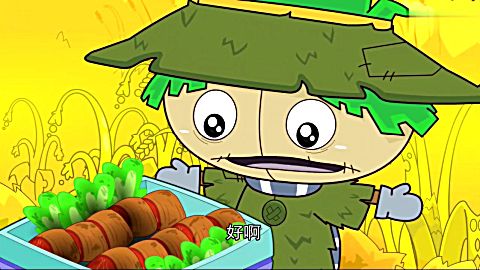 别人说稻田里有只怪兽,甜心超人发现了好可爱的稻草人