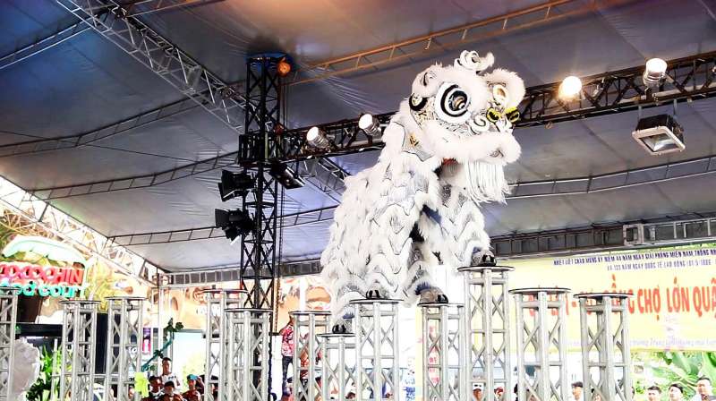 舞狮艺术,高桩舞狮欣赏,专业舞狮表演视频