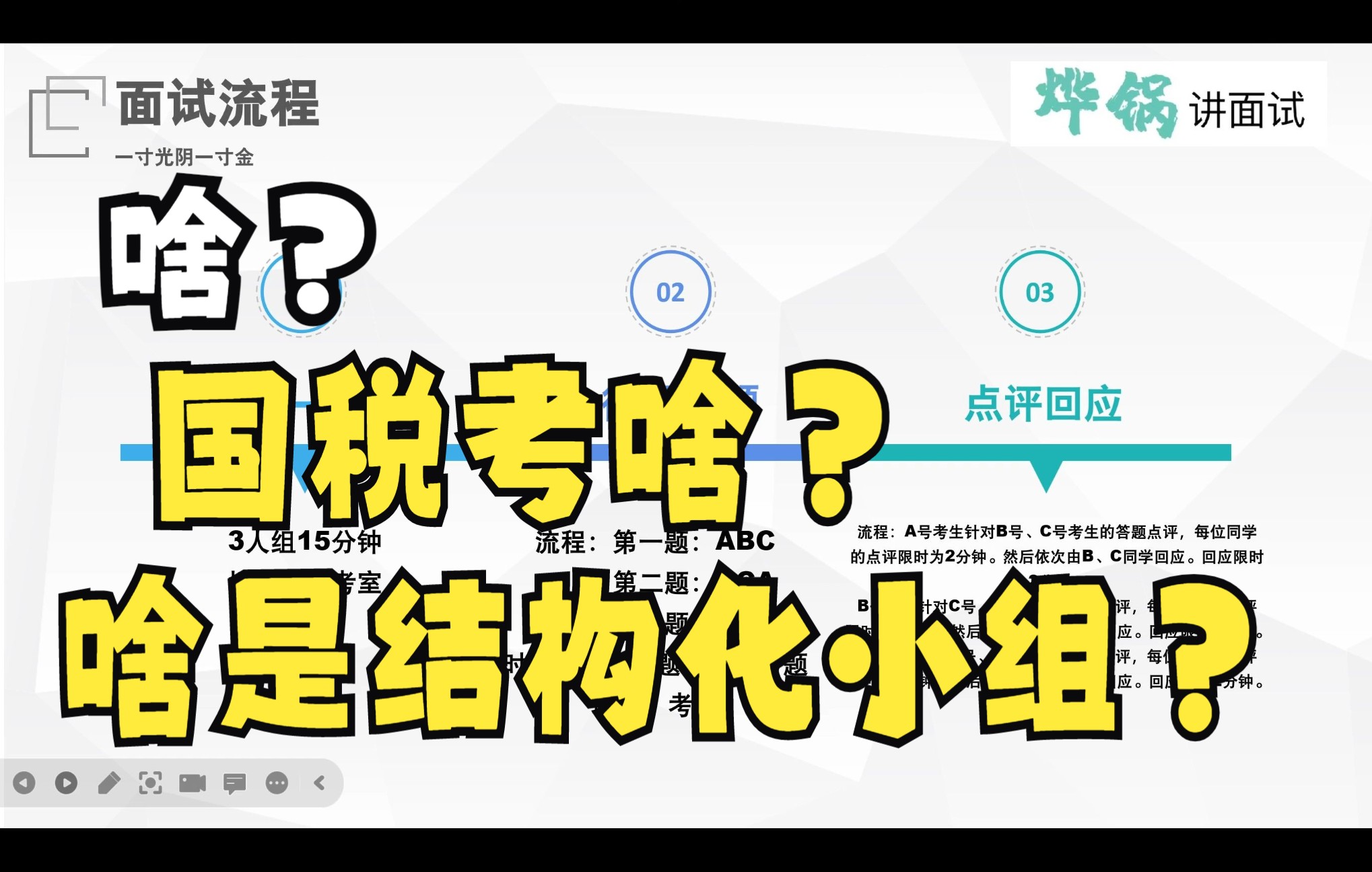 国考税务面试结构化小组面试形式介绍