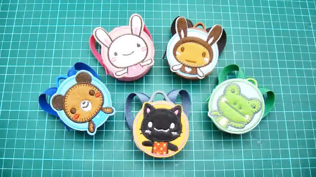 微世界模型教学,迷你卡通书包的制作...