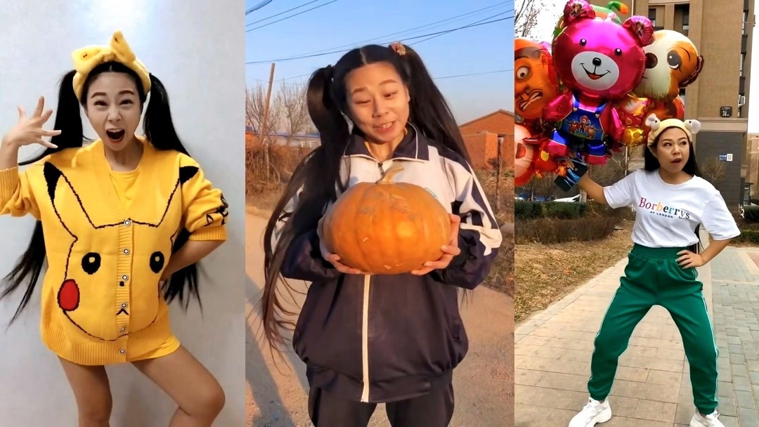 农村爆笑囧事:傻妞用南瓜做的小推车真好玩!农村的童年真好