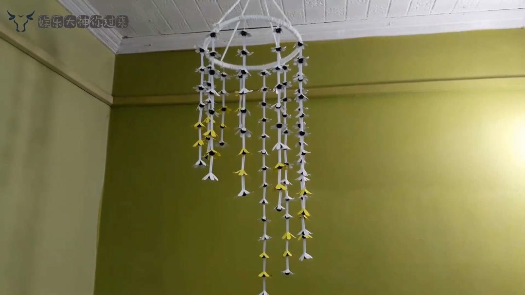 手工DIY--风铃,超级简单的小花朵风铃!