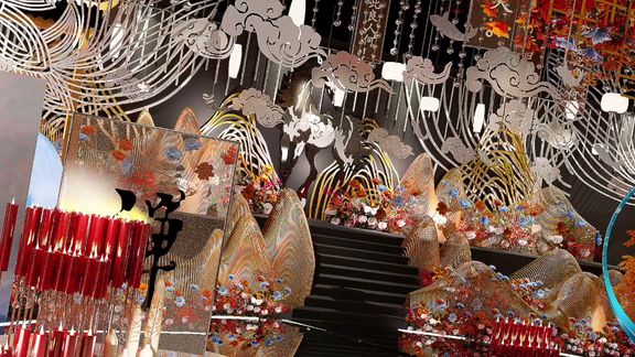 每台电脑都记录了,大家的制作过程…#婚礼3d设计 #婚礼3d效果图