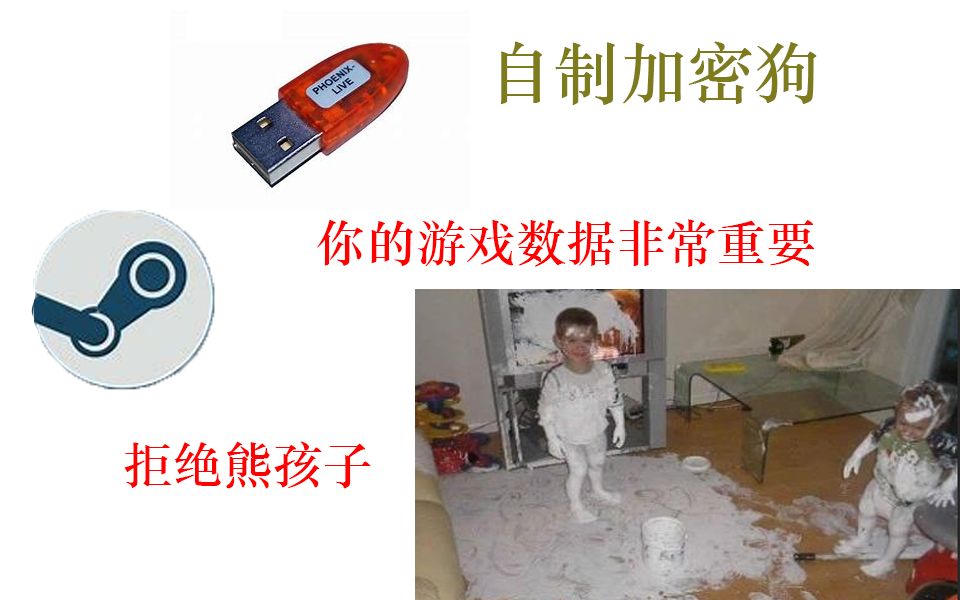 通过U盘来防止熊孩子碰你的steam