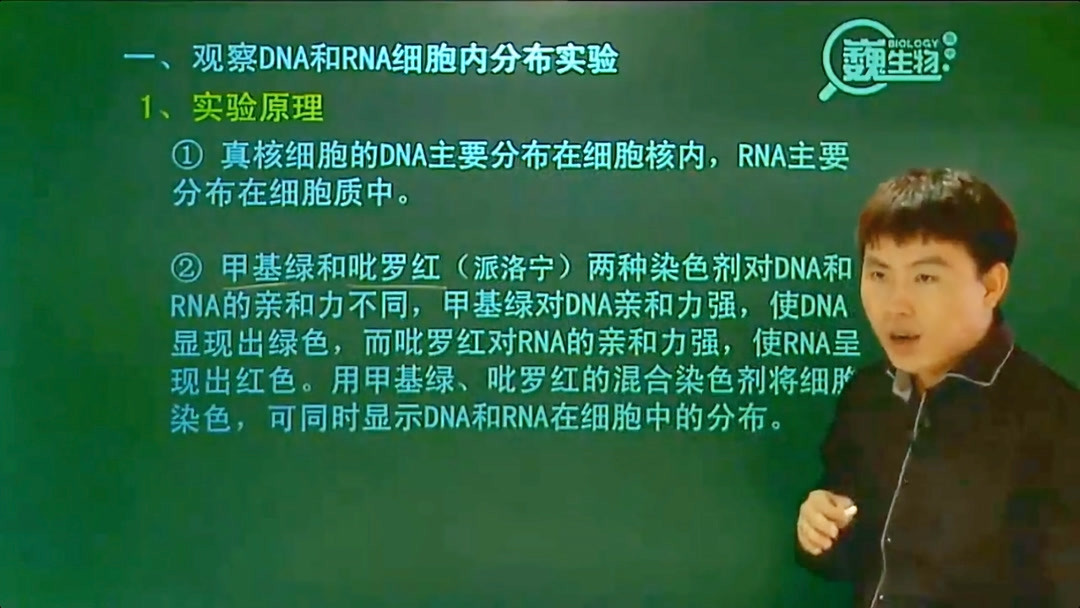 高一生物,膜系统的结构和功能,染色剂对DNA的影响