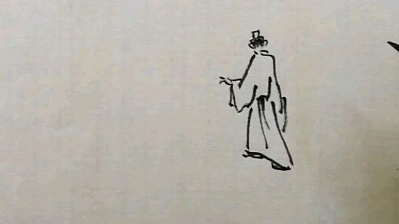 宋画《云峰远眺图》故宫藏,形神兼备的人物,怎么简画