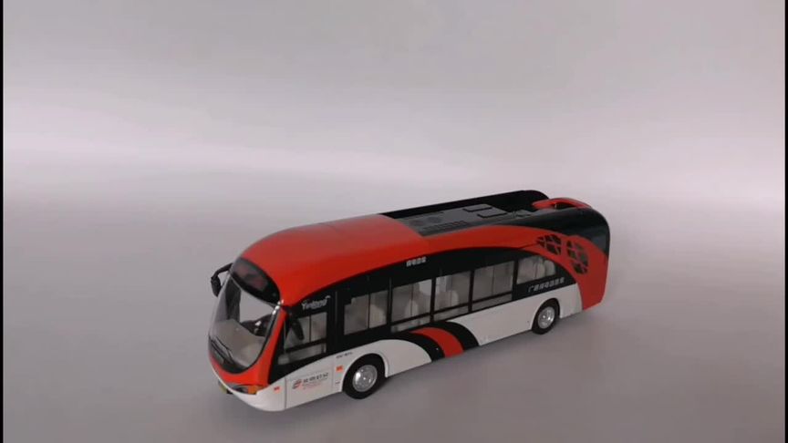 带语音提示的纯电公交车合金模型#玩具 #汽车模型 #男孩玩具