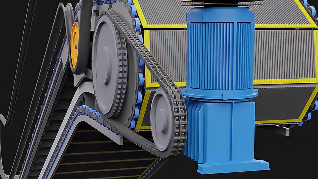 自动扶梯结构原理,效率高布置灵活,也需要安全的设计