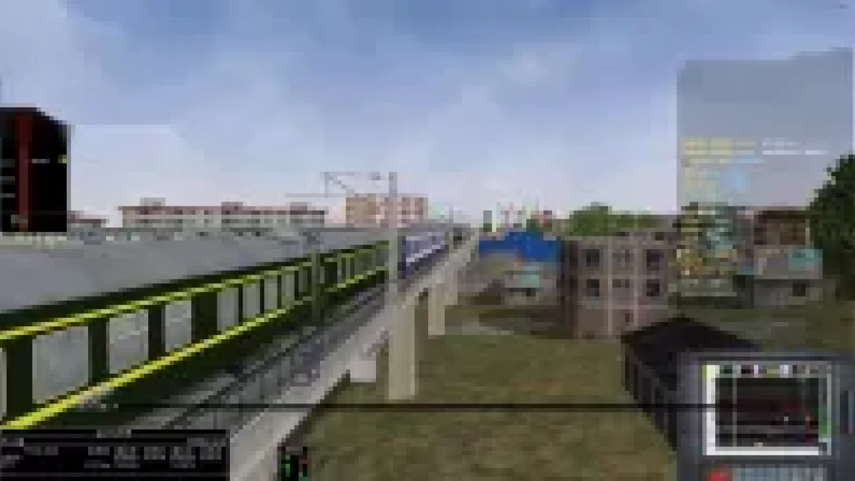 OR模拟火车HXD3C牵引25K通过天桥