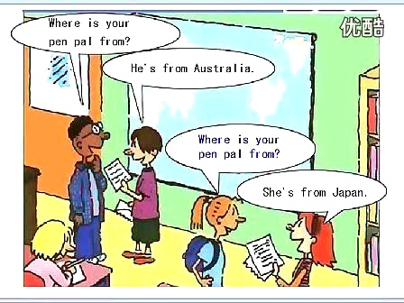 人教版新目标七年级下册英语同步视频教材Where's your pen pal from