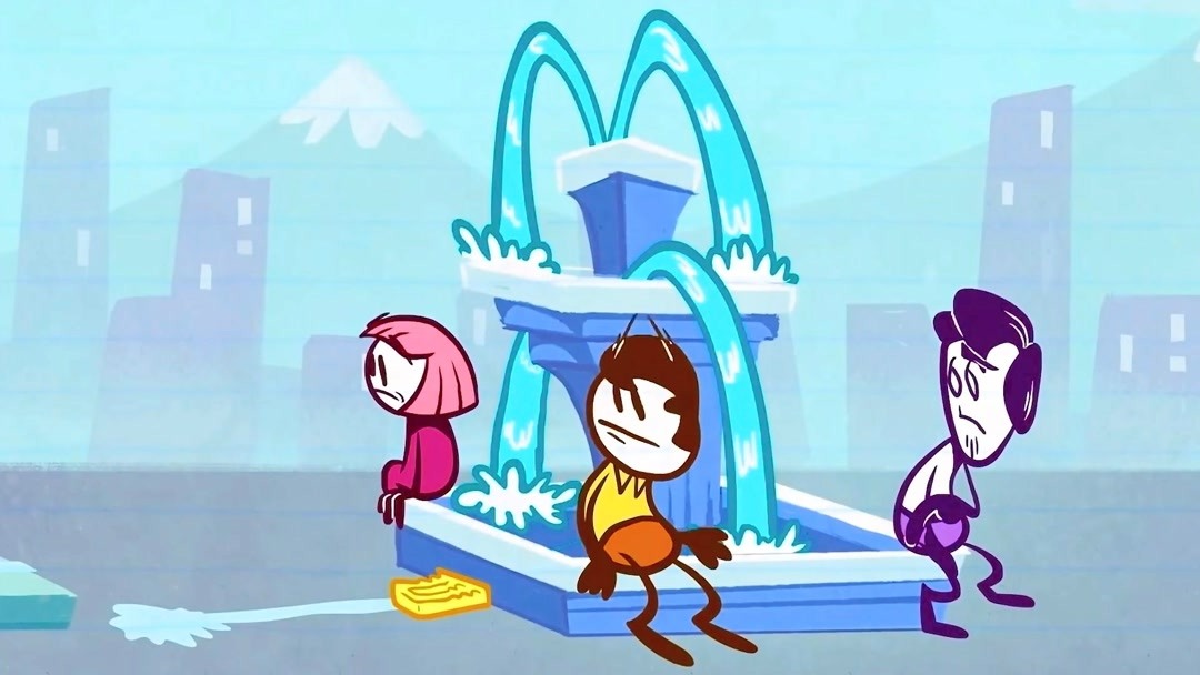 趣味搞笑动画:喷泉的水怎么溢出来了呢?里面有什么?