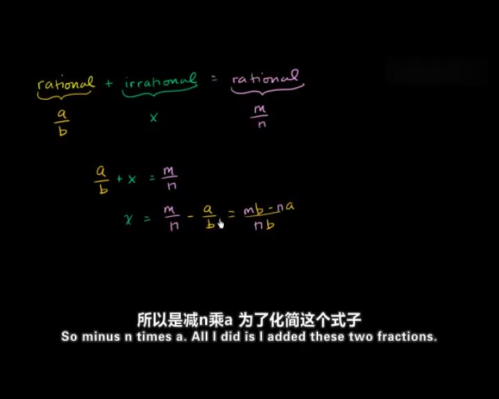 第35集:证明有理数和无理数的和是无理数