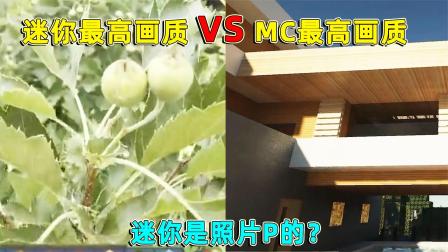 我的世界:MC最高画质VS迷你最高画质,这照片是P的吗?