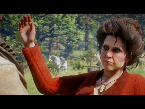 【荒野大镖客2】所有格里姆肖小姐与亚瑟·瑞德的秘密营地的过场动画