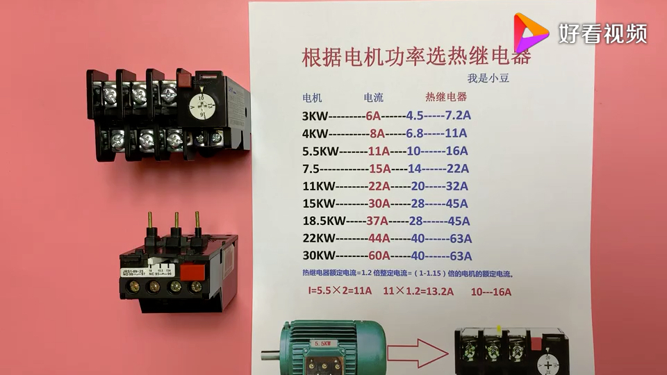 根据电机功率选择熔断器和热继电器