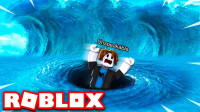 ROBLOX洪水模拟器:躲避海啸发现鲨鱼也追了过来!咯咯多解说