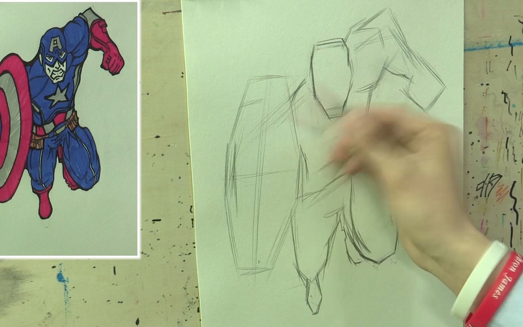 动漫课程画美国队长,北京画时代美术培训