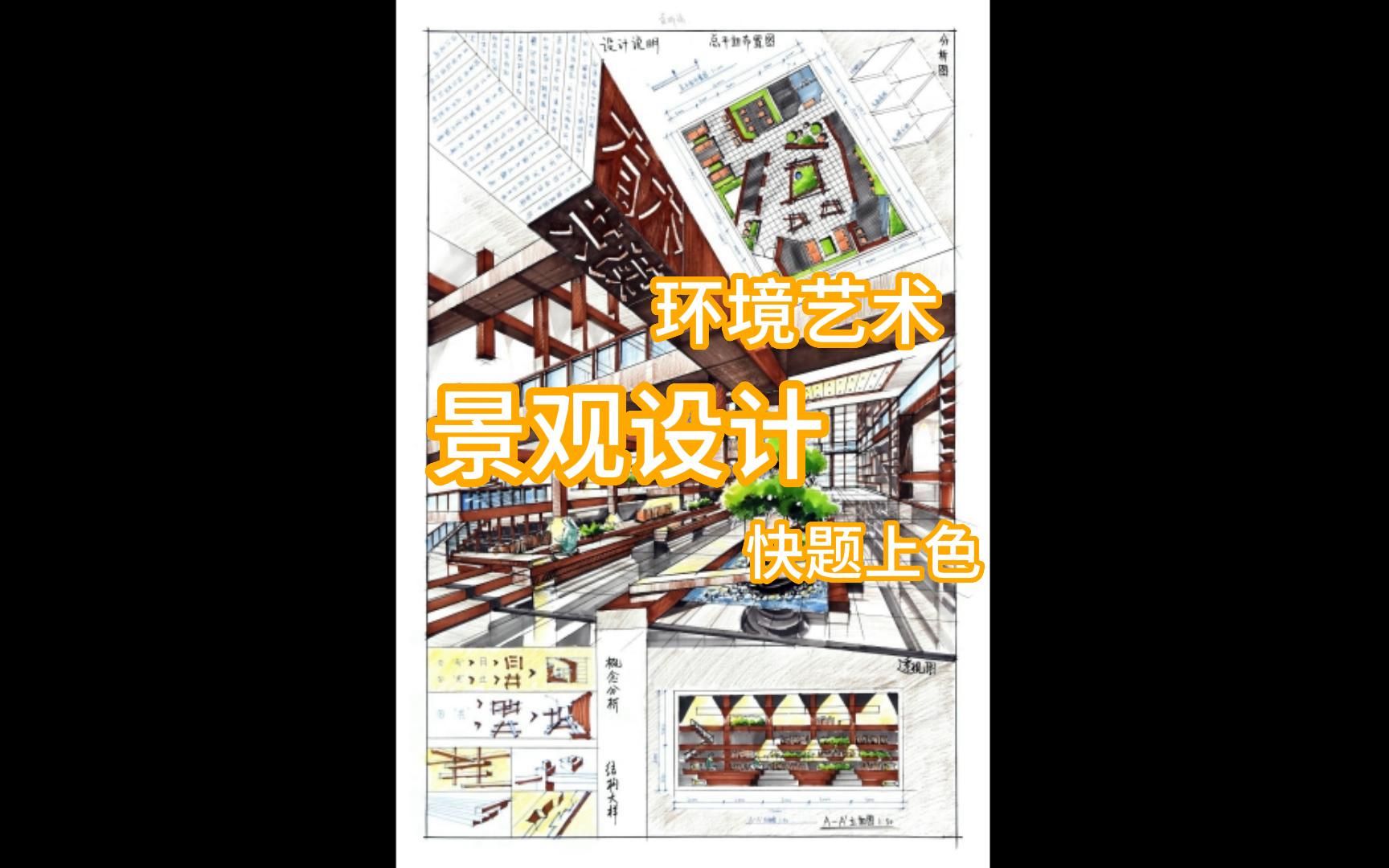 有目共读——环境艺术设计专业景观设计方向考研手绘快题设计