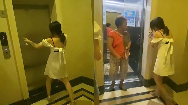 “社死”现场!女子表演徒手开电梯门,差点把老奶奶吓出心脏病!