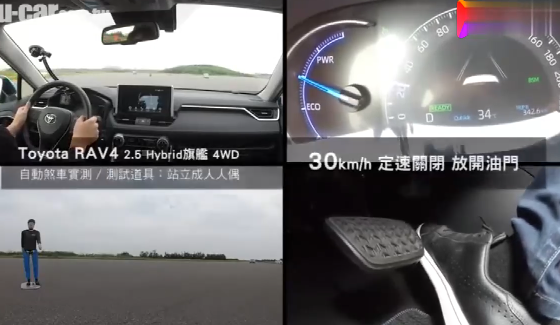 丰田RAV4的自动刹车系统靠谱吗?做个模拟测试后,你就知道了