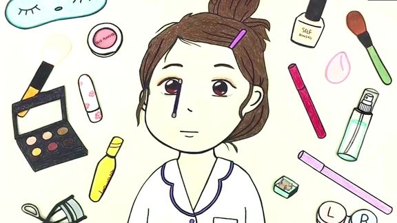 趣味定格动画:女孩早起化妆全过程