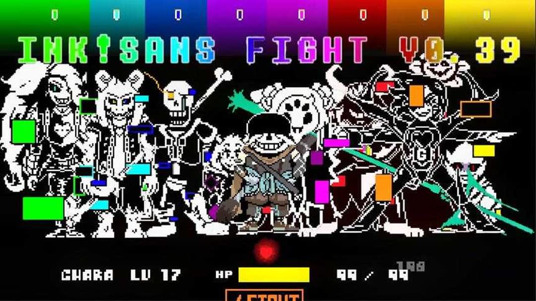 Ink!Sans Fight 0.39第三阶段ex不按G全瓶子通关