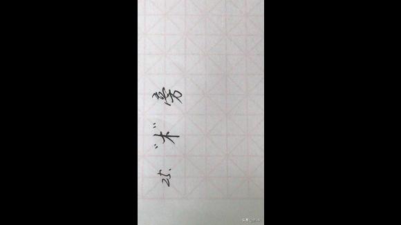 清枫硬笔25《木字旁》