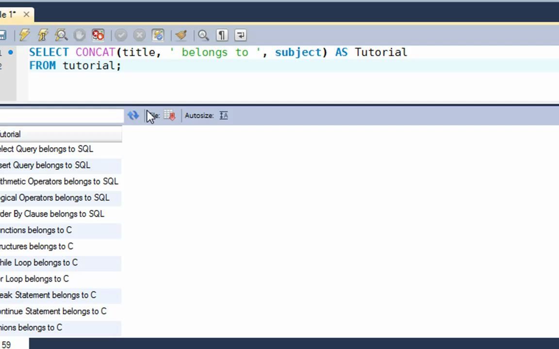 SQL Tutorial - 38- The CONCAT() Function