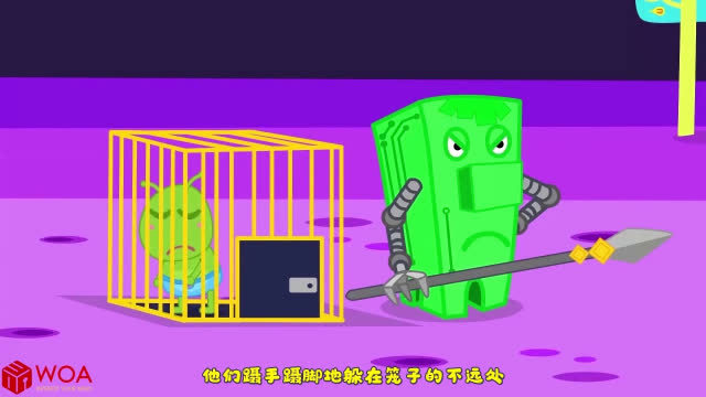 儿童卡通动画:沃尔夫朋友被外星人抓走,看他如何智斗外星人