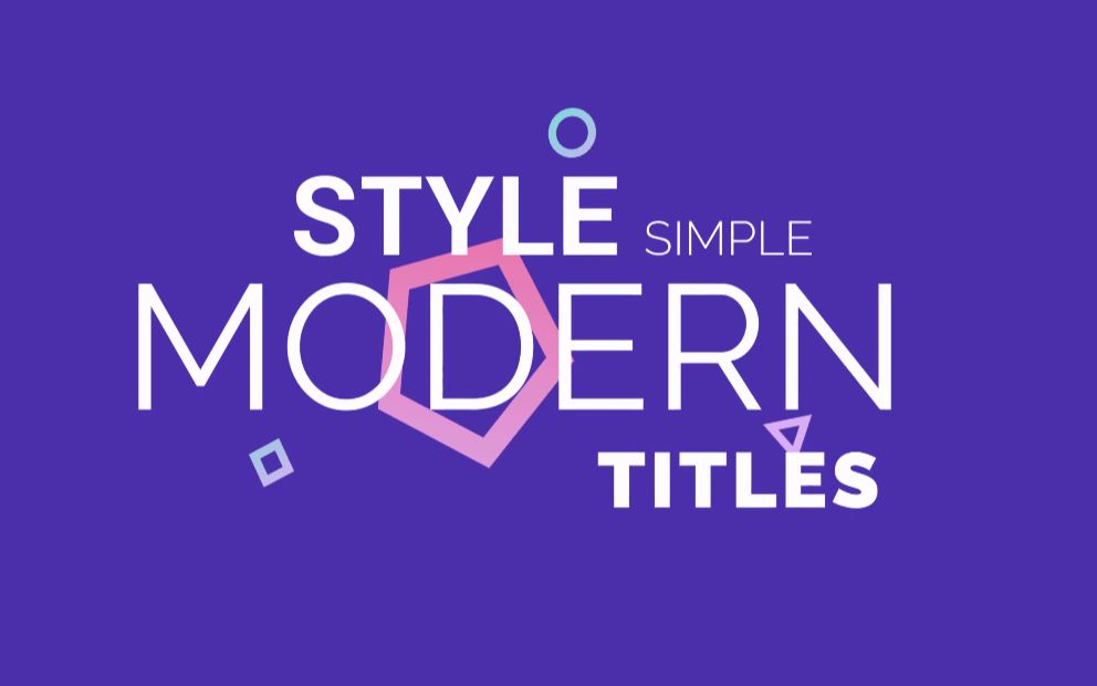 AE模板-几何版式标题动画