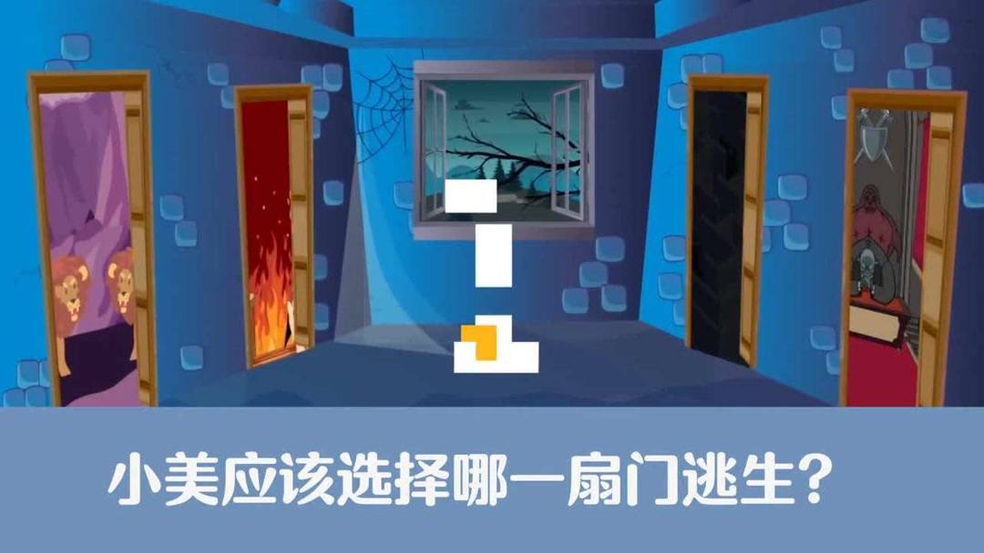 眼力烧脑测试谜题:侦探推理,小美应该通过那扇门逃出城堡?