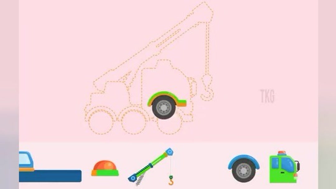 儿童益智学习颜色 汽车总动员 挖掘机推土机 动画视频01