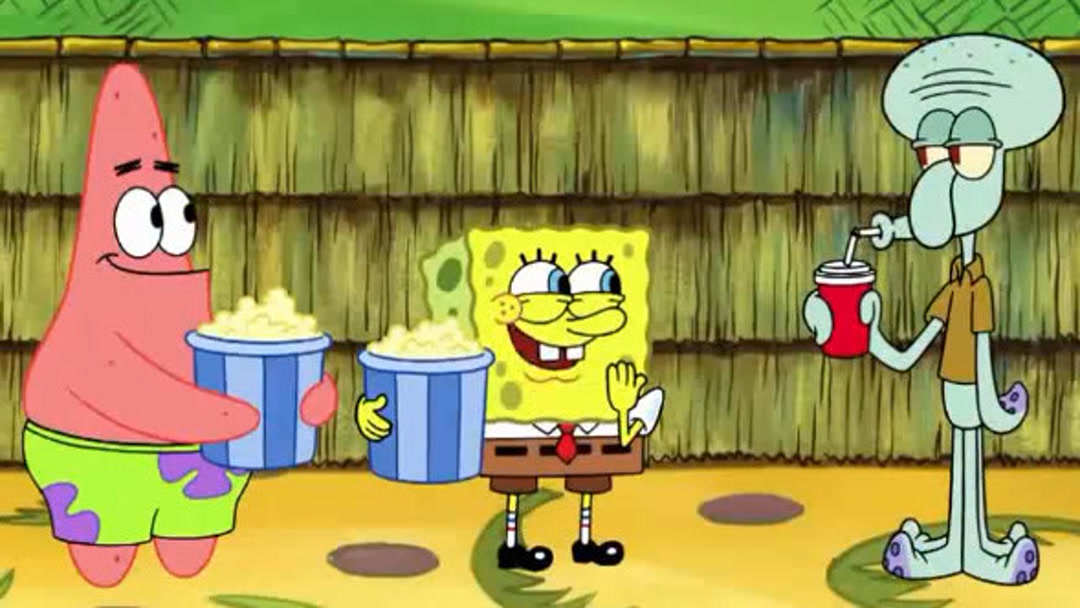 海绵宝宝动画解说:海绵宝宝派大星遇见了章鱼哥 原来都是电影迷