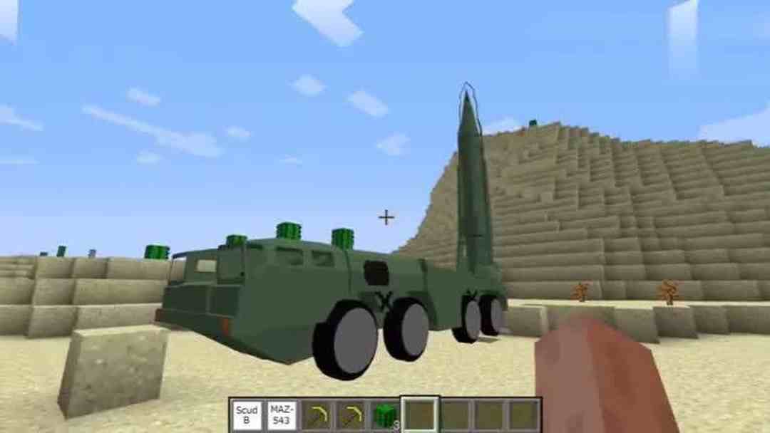 我的世界:装了一个飞毛腿导弹模组,科技感十足威力也不小啊