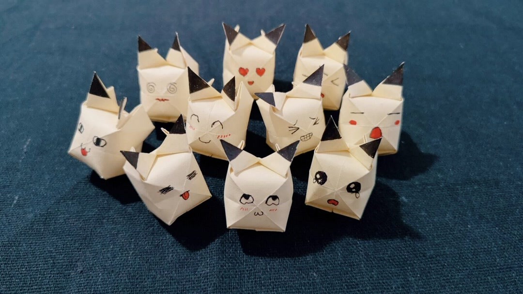 折一窝皮卡丘,放在一起好壮观,不知道99只放在一起是什么样