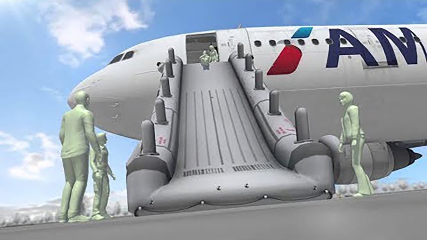 飞机的救生滑梯是如何工作的?涨见识了!