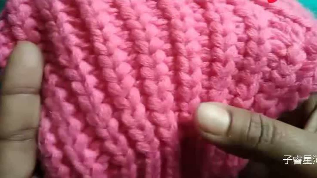 手工毛衣编织教程:棒针小辫子针织法,织毛衣简洁又漂亮