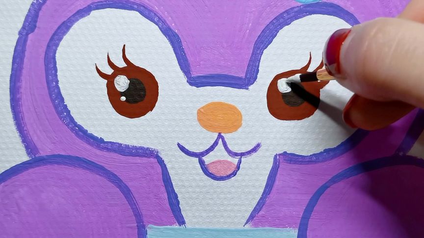 超简单的星黛露绘画教程#油画 #丙烯 #水粉 #手绘教程 教程