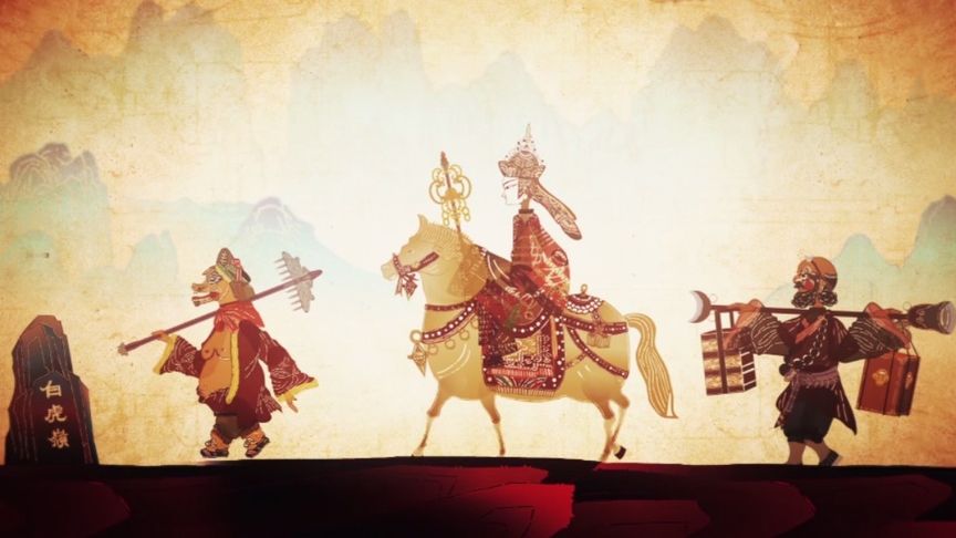 曾在法国参展的中国皮影动画《孙悟空三打白骨精》上集