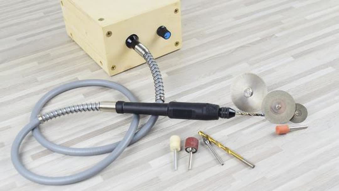 自制直流软轴电磨 手工DIY强力775马达小电钻万向轴雕刻机