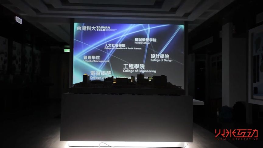 科大校史馆沙盘,高科技展现学校地貌