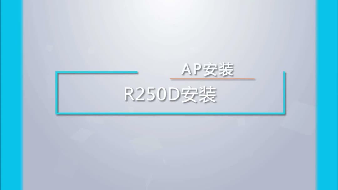 AP安装-R250D安装