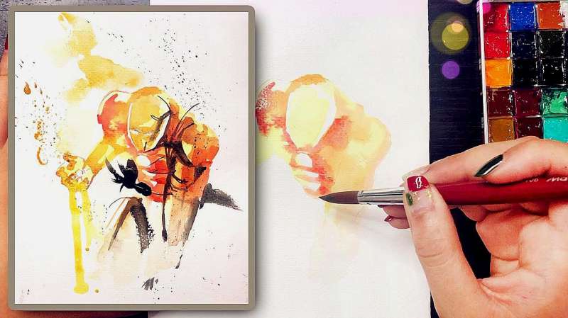 简单水彩画,怎样画出不一样的钢铁侠