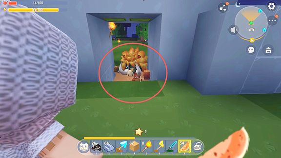 迷你世界:我们建了一个大门,人可以安全通过,怪物会被抓住